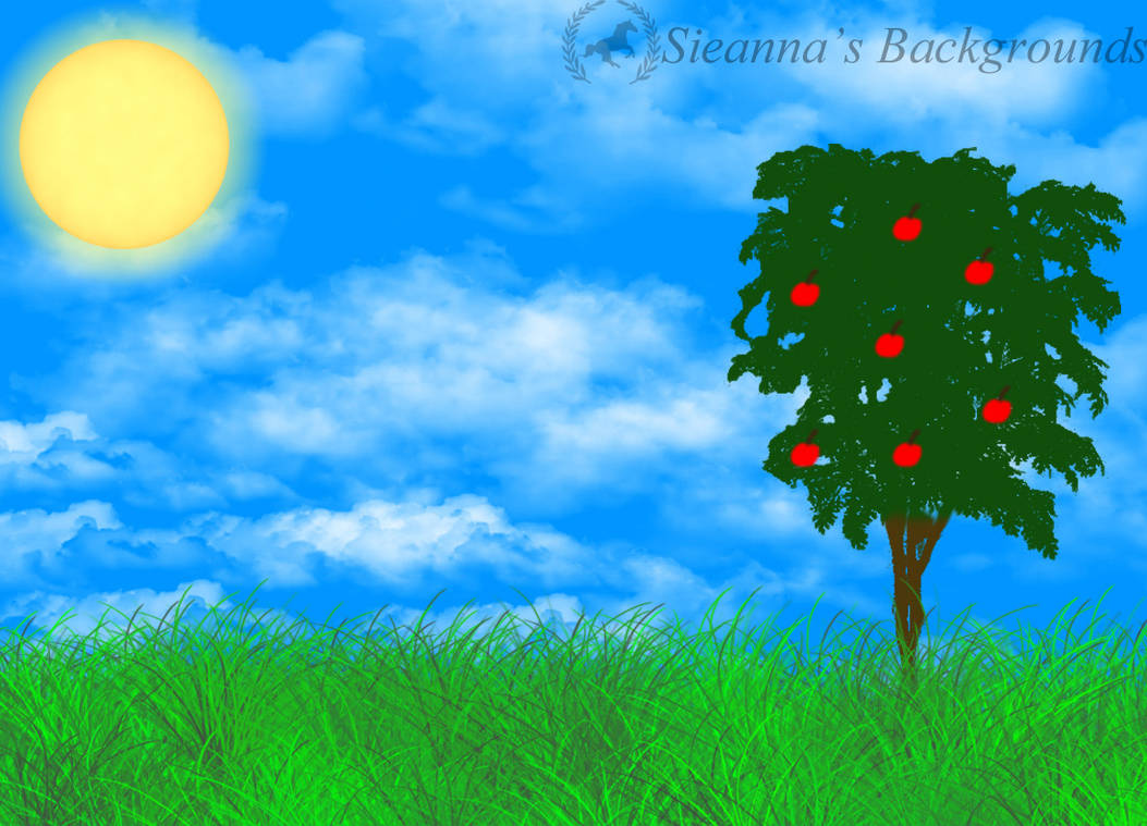 Pasture with tree by SieannaSnafflez on DeviantArt
