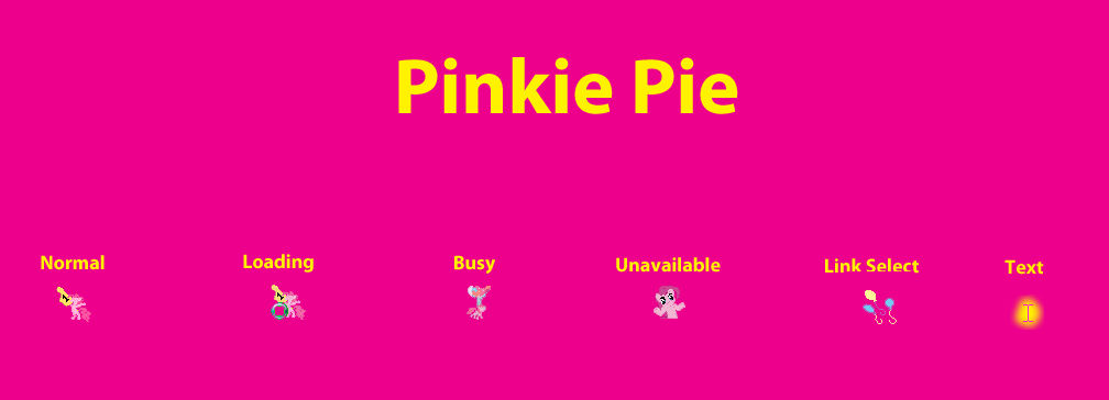 Pinkie Pie Cursor Set by RDA5H on DeviantArt
