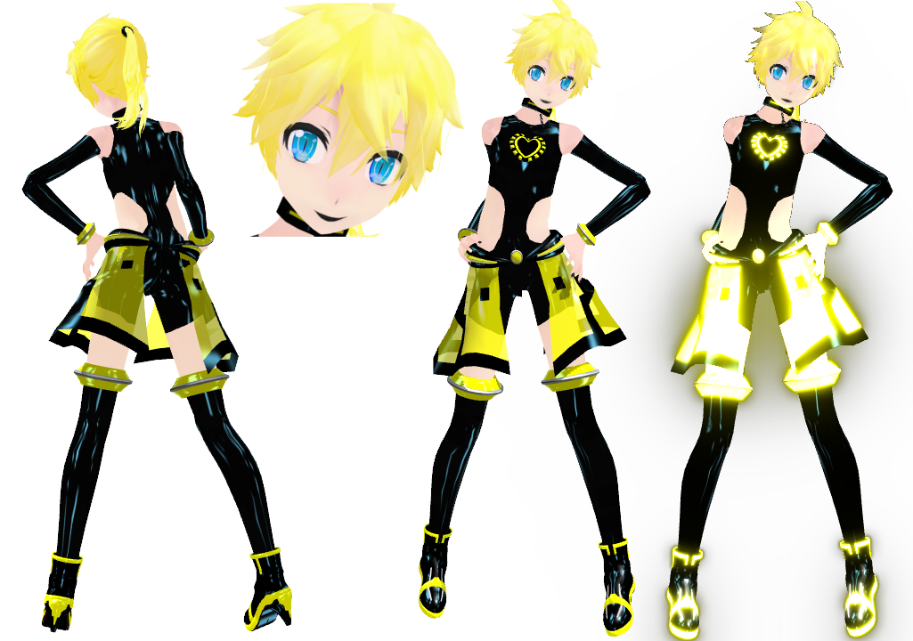 TDA Cyber Len DL (updated) by KittyNekkyo on DeviantArt