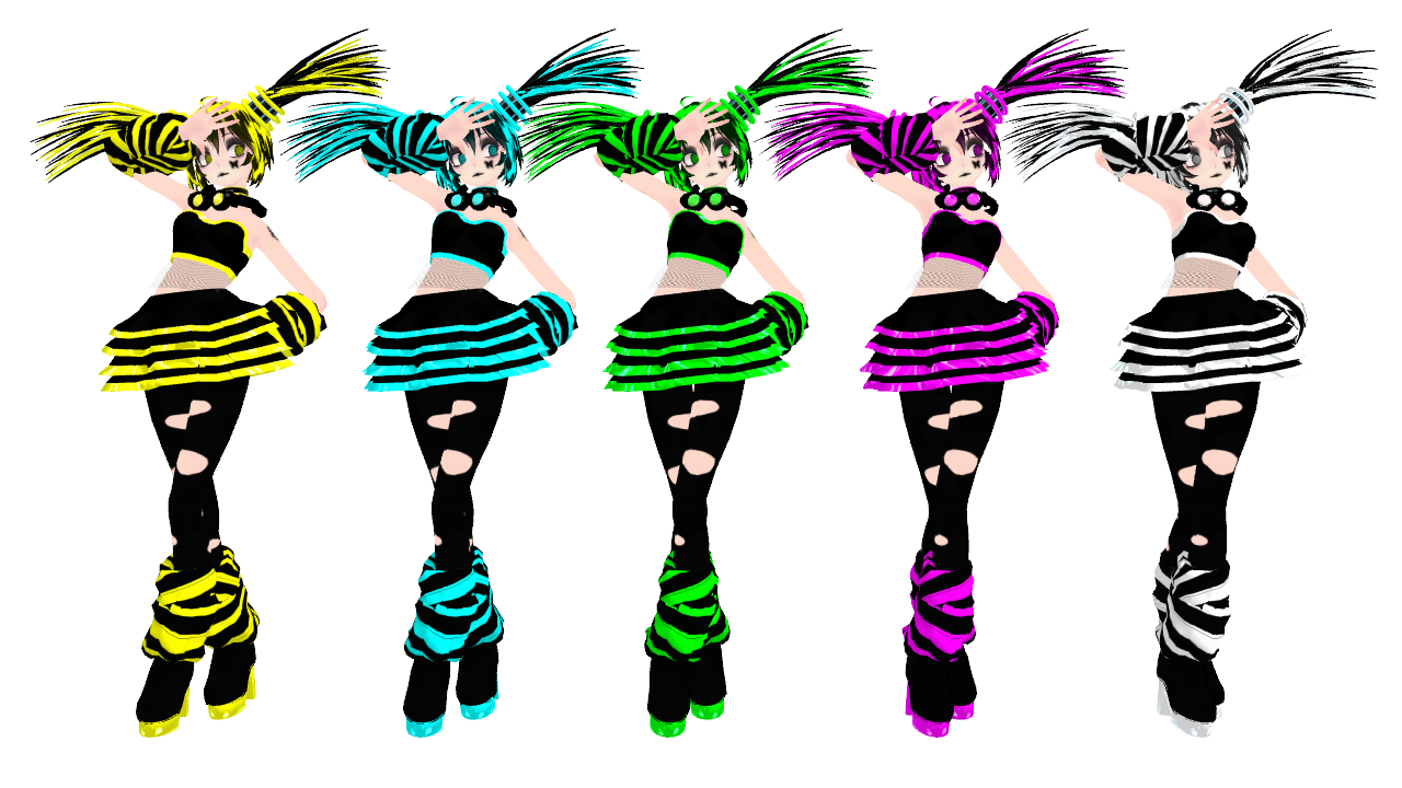 MMD TDA Rave Miku DL by KittyNekkyo on DeviantArt