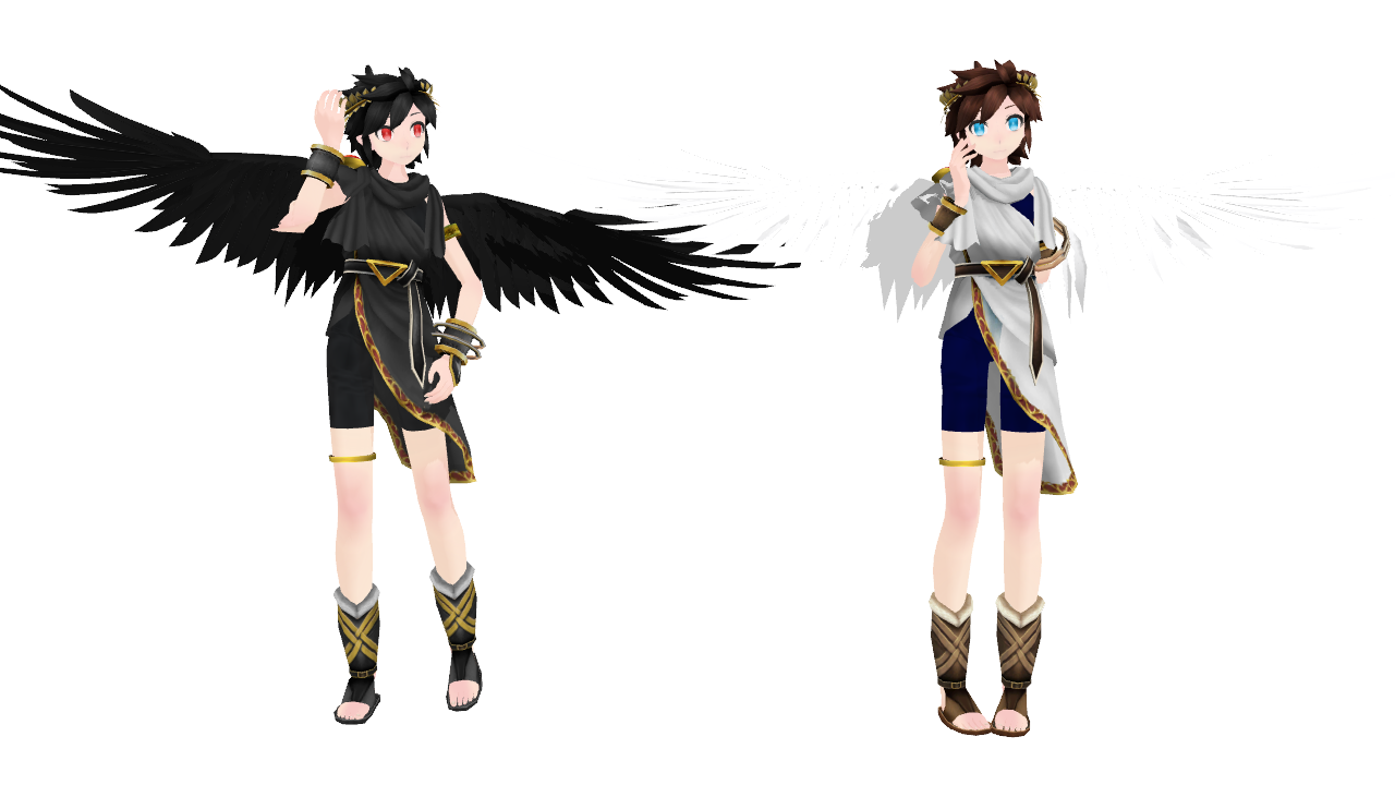MMD TDA Pit and Dark Pit by KittyNekkyo on DeviantArt