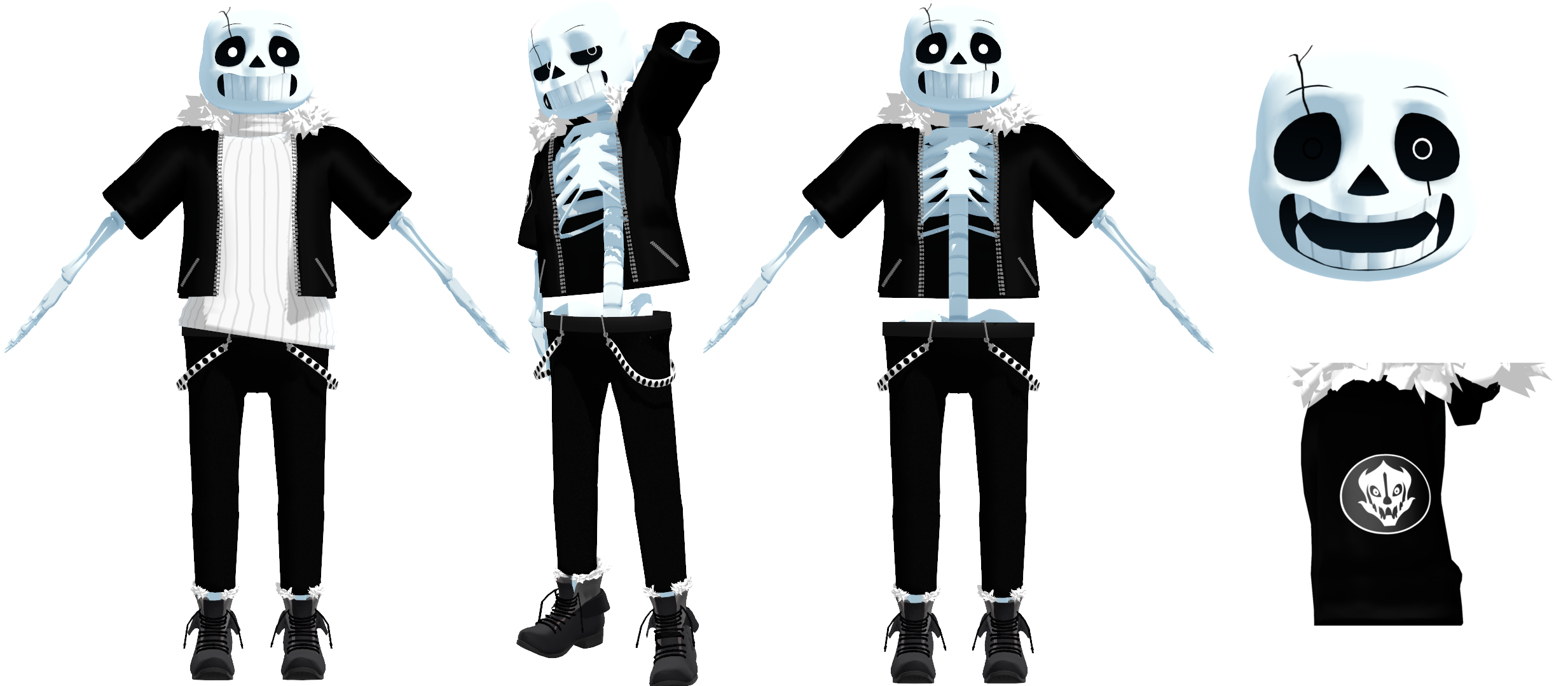MMD Gaster Sans (DL) by KittyNekkyo on DeviantArt