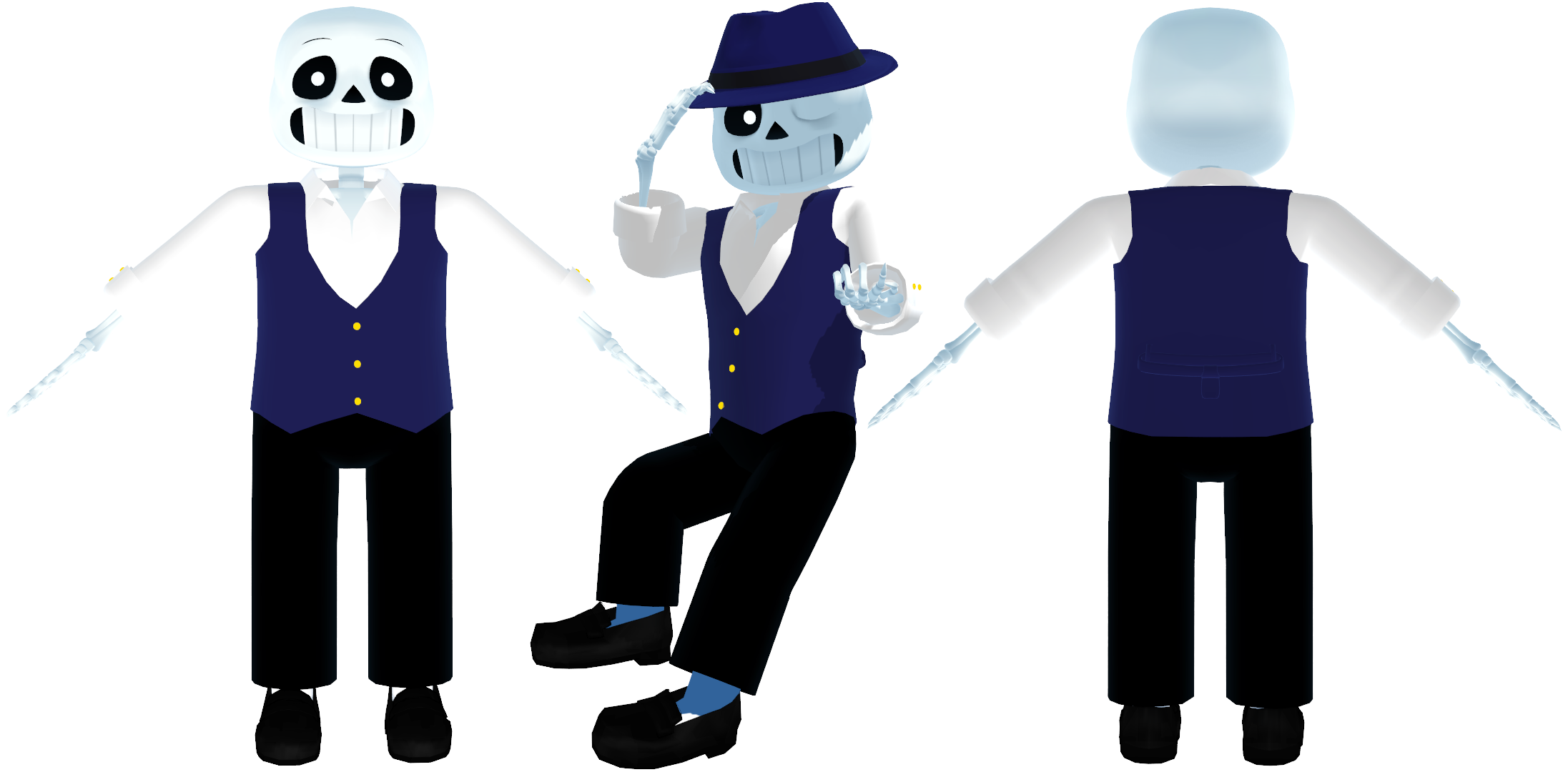 MMD UT Mob Sans (DL) by KittyNekkyo on DeviantArt