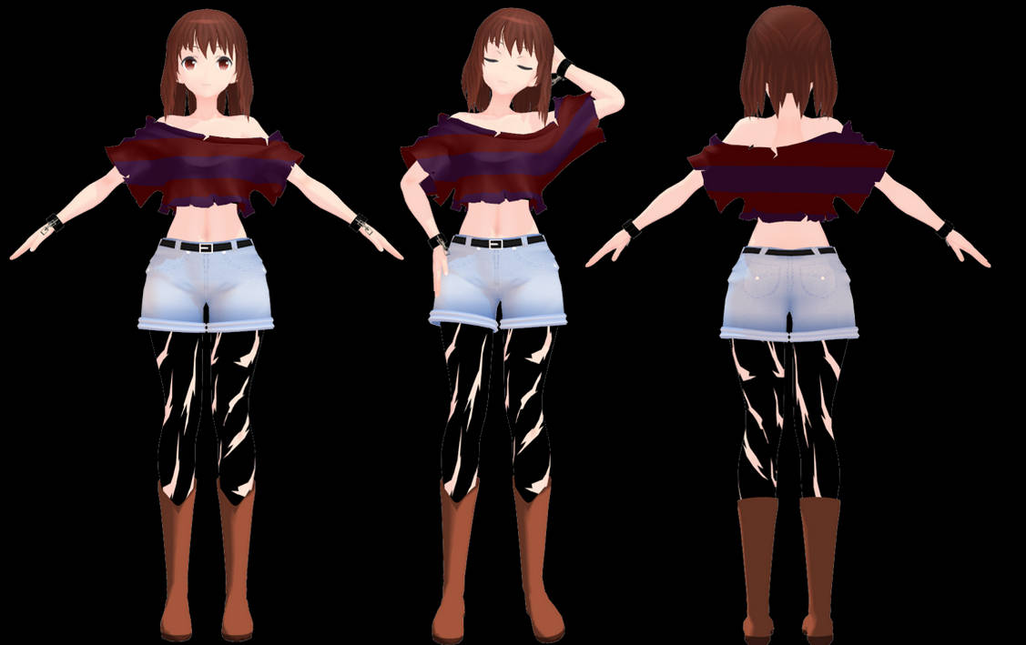 MMD EchoTale Frisk (DL) by KittyNekkyo on DeviantArt