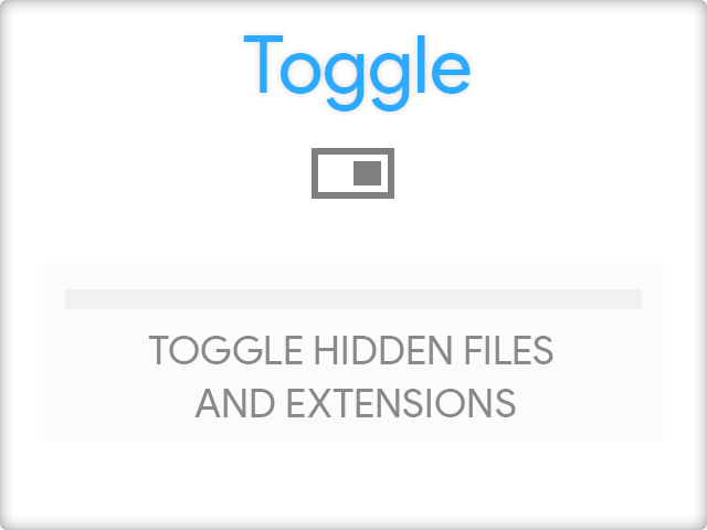 Toggle hidden files and extensions by KDr3w on DeviantArt