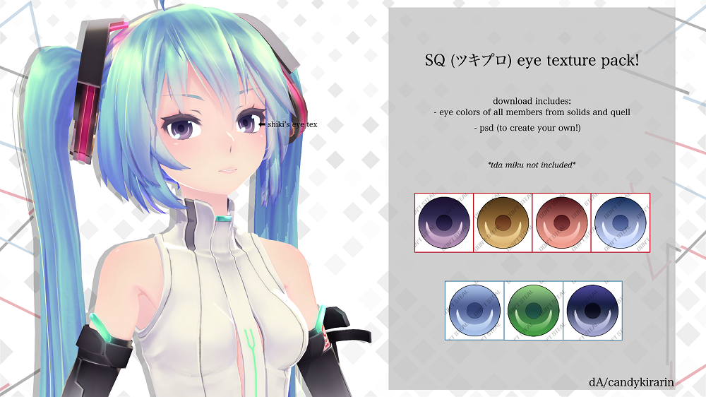 [mmd dl!] sq tsukipro eye textures by candykirarin on DeviantArt