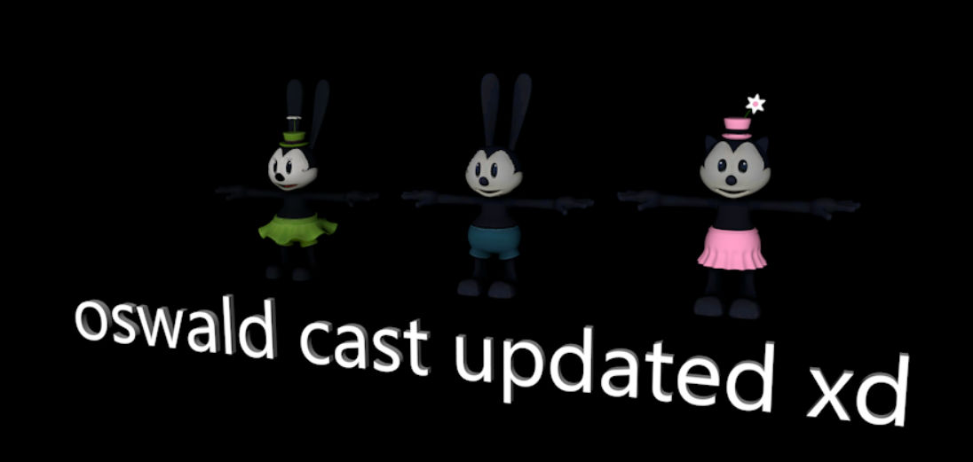 Oswald the Lucky Rabbit cast, in cinema4d!! (DD) by jptoonotmuchuser on ...