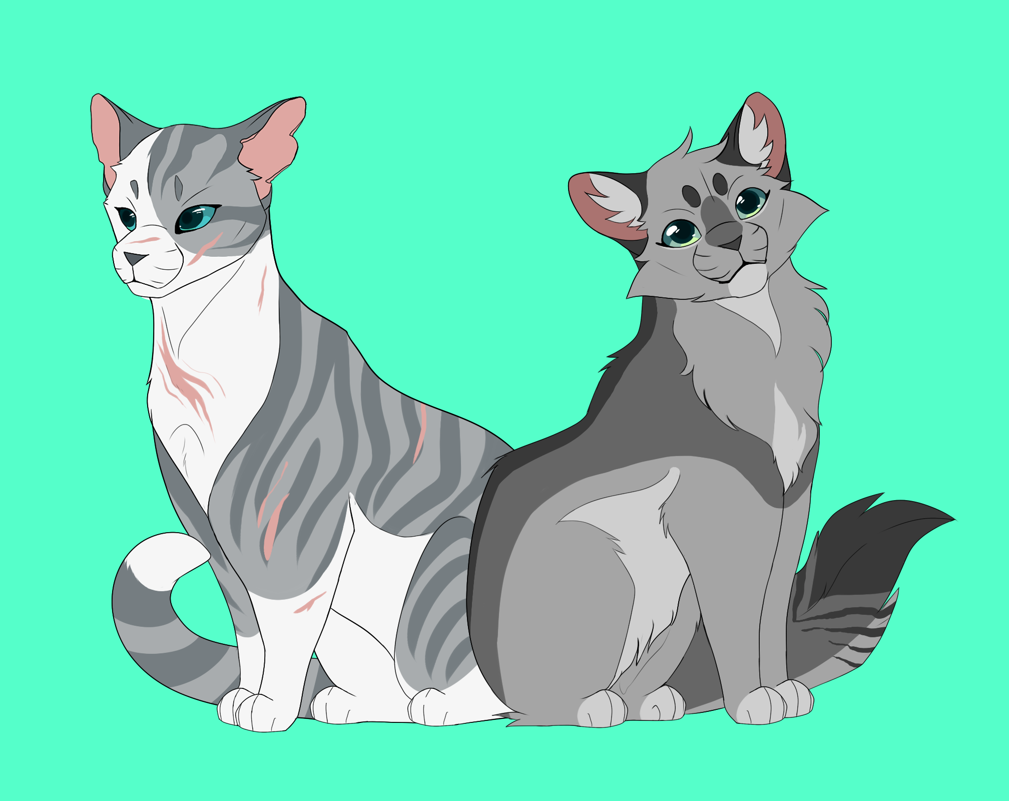 Ivypool and Dovewing by Goldenwing672 on DeviantArt
