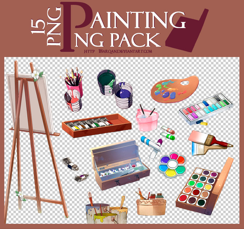 Painting png pack | 15 png by 18arqan on DeviantArt