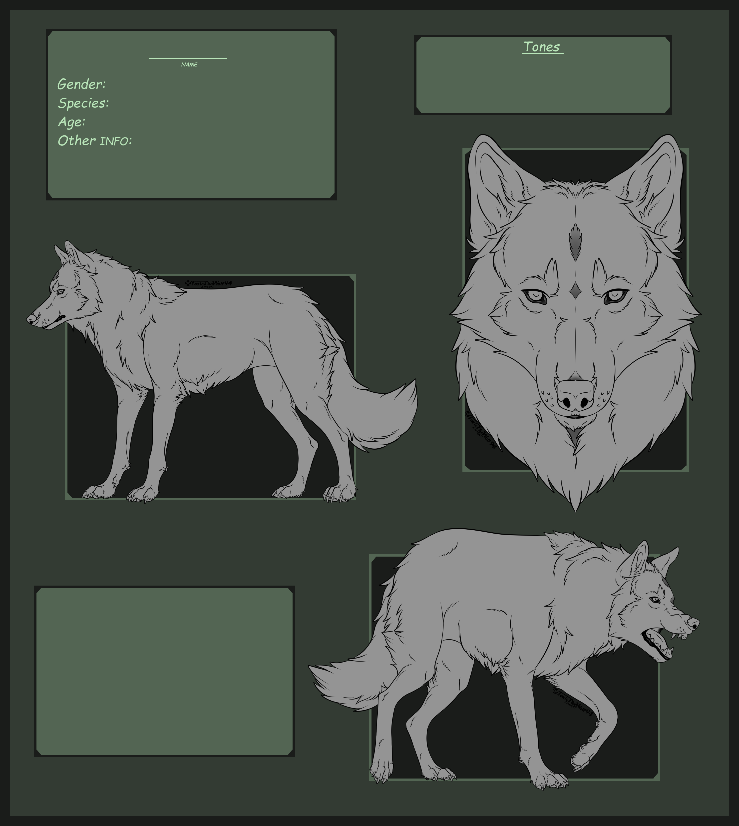 F2U Canine Reference Sheet +PSD by ToxicTheWolf94 on DeviantArt