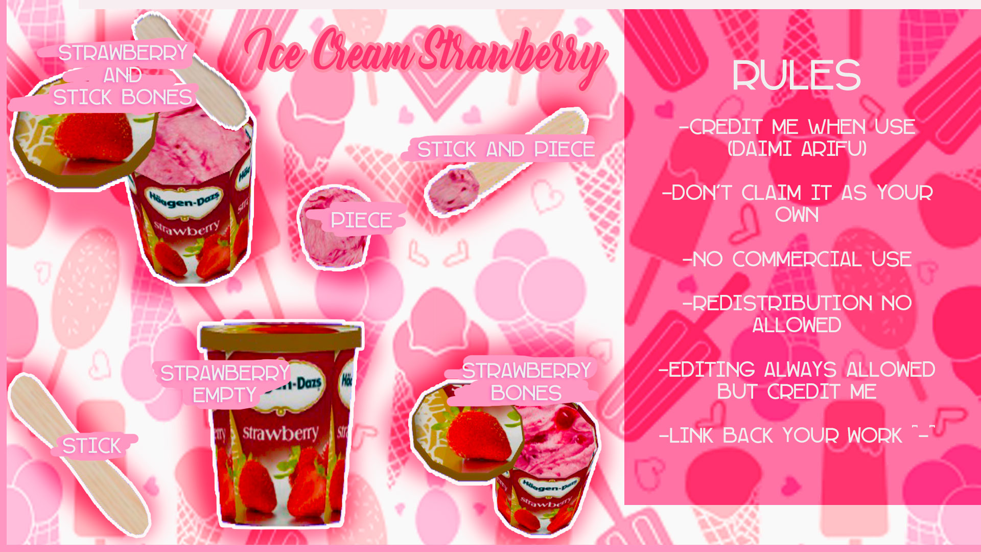 ICE CREAM Strawberry DL by DaikiAkemi on DeviantArt