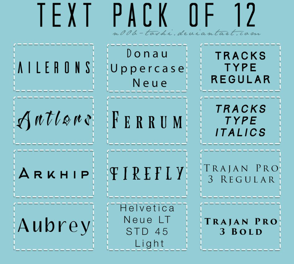 12 Font Pack by n00b-toshi on DeviantArt