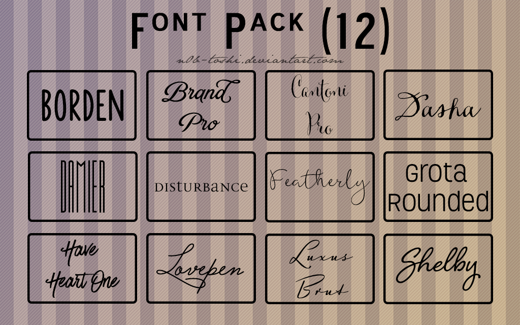 Font Pack (12) by n00b-toshi on DeviantArt
