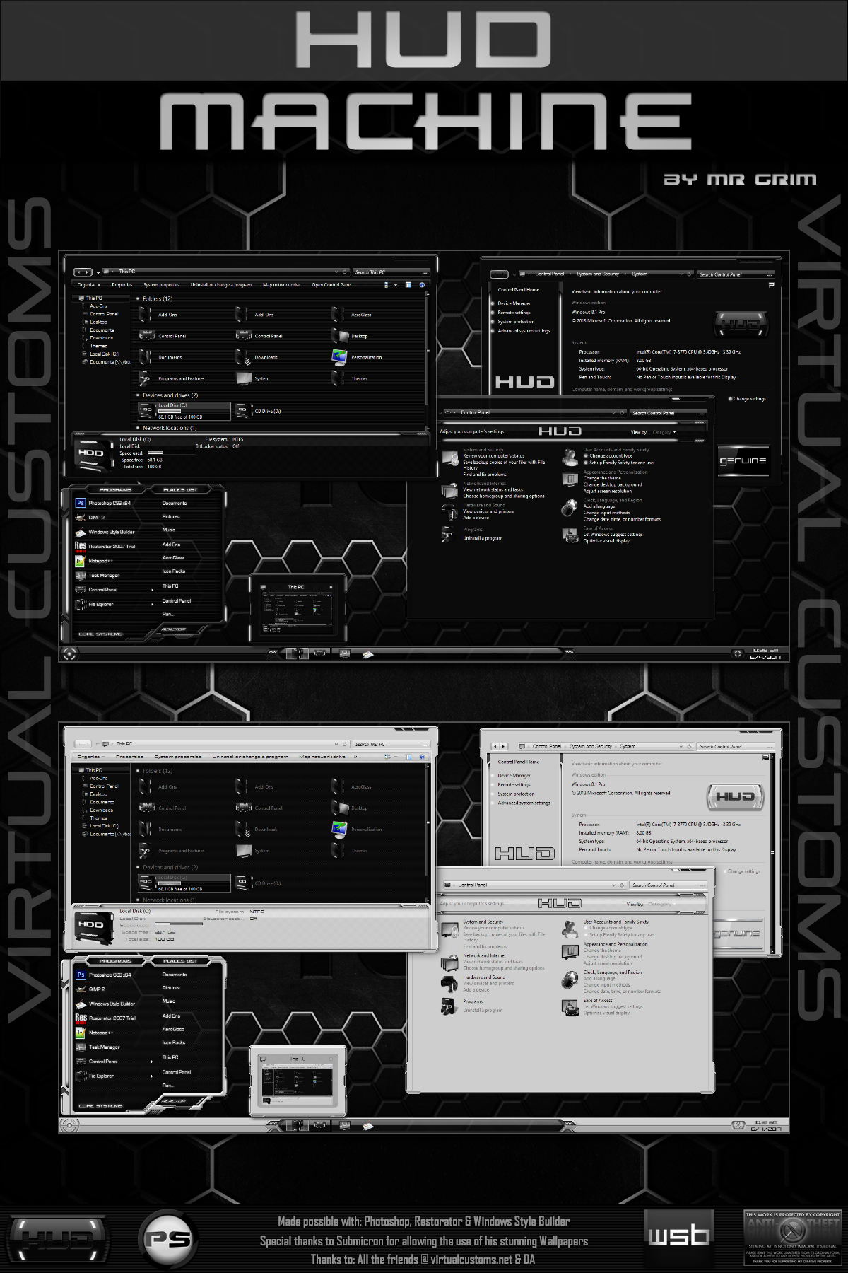 HUD Machine White for Windows 8.1 by Shemhamforash01 on DeviantArt