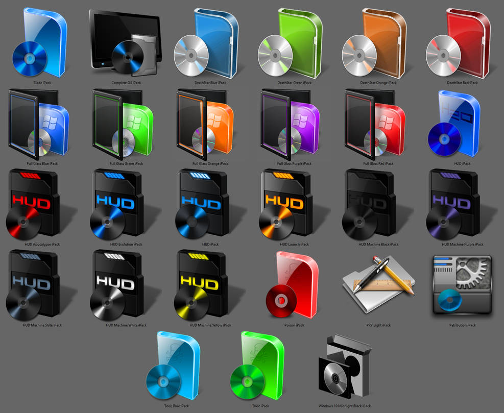 iPack Icon Theme Collection for Windows 10 by Shemhamforash01 on DeviantArt