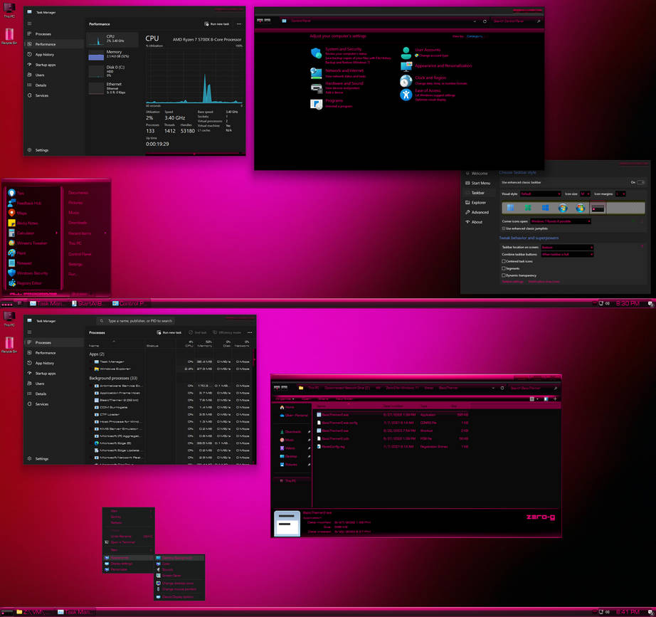Zero-G Pink Theme for Windows 11 by Shemhamforash01 on DeviantArt