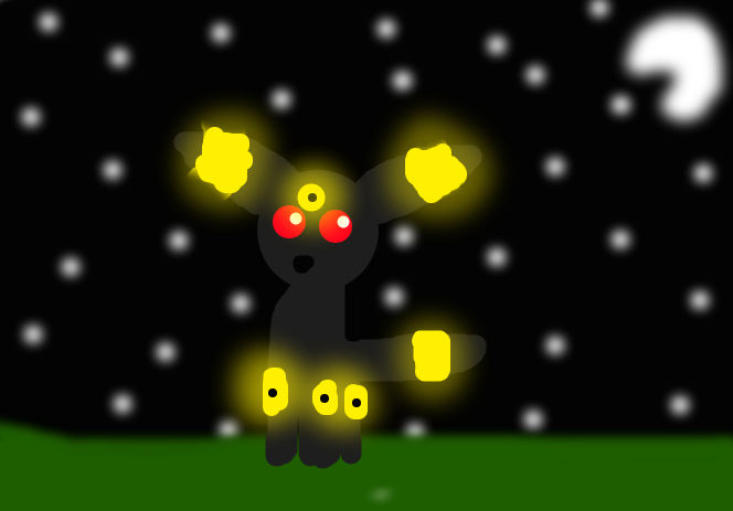 umbreon at night by windrunner12345 on DeviantArt
