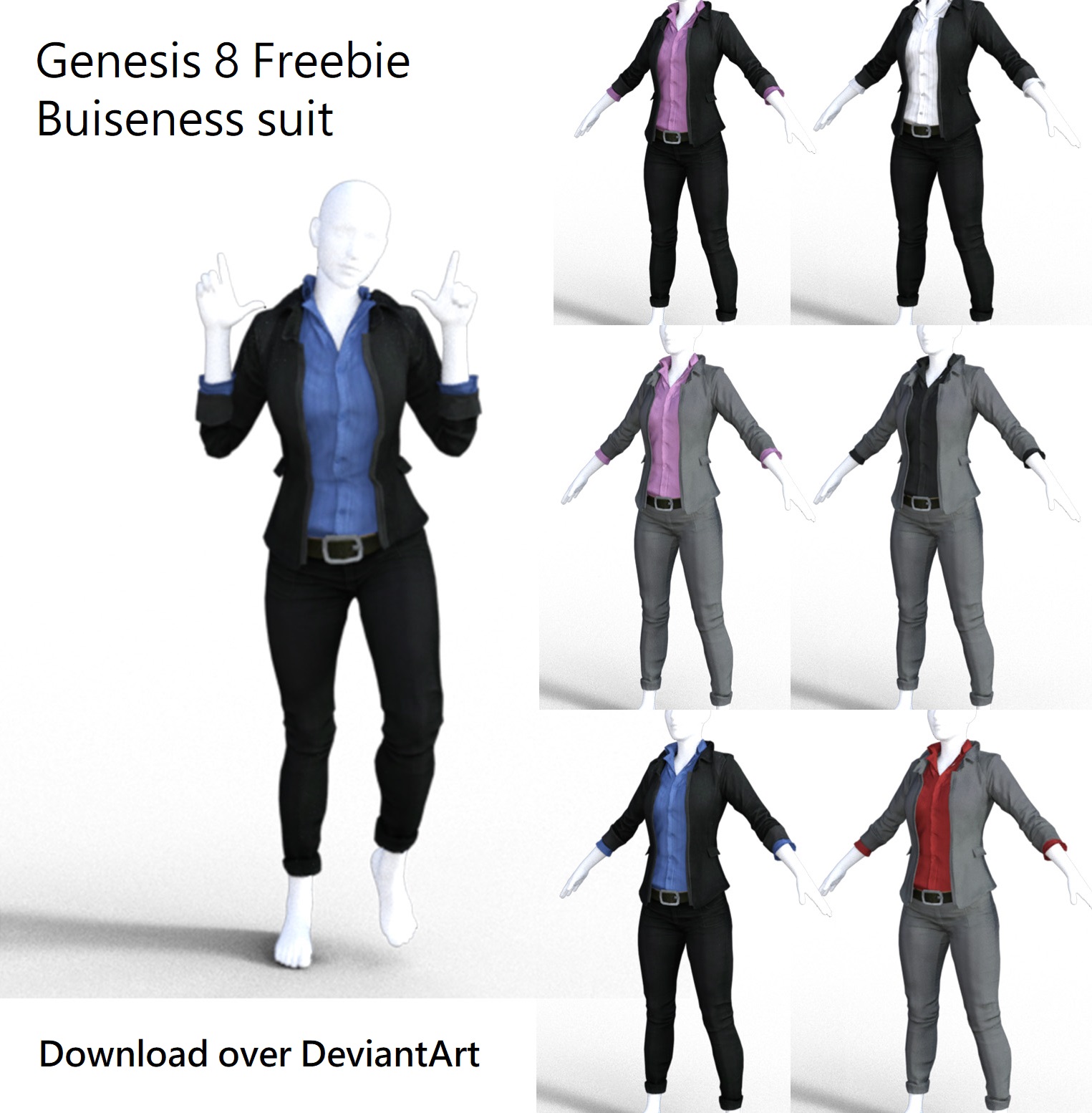 Buiseness suit Outfit for Genesis 8 Female by INNModels on DeviantArt