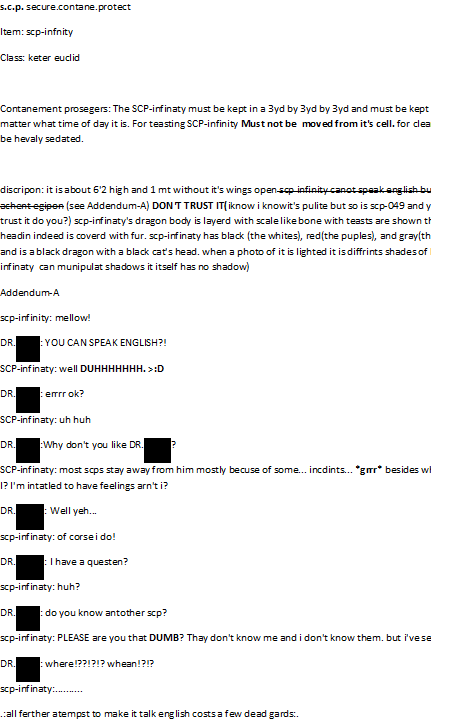 Scp-infinaty rere-typed by MeteorstarTheArtcher on DeviantArt