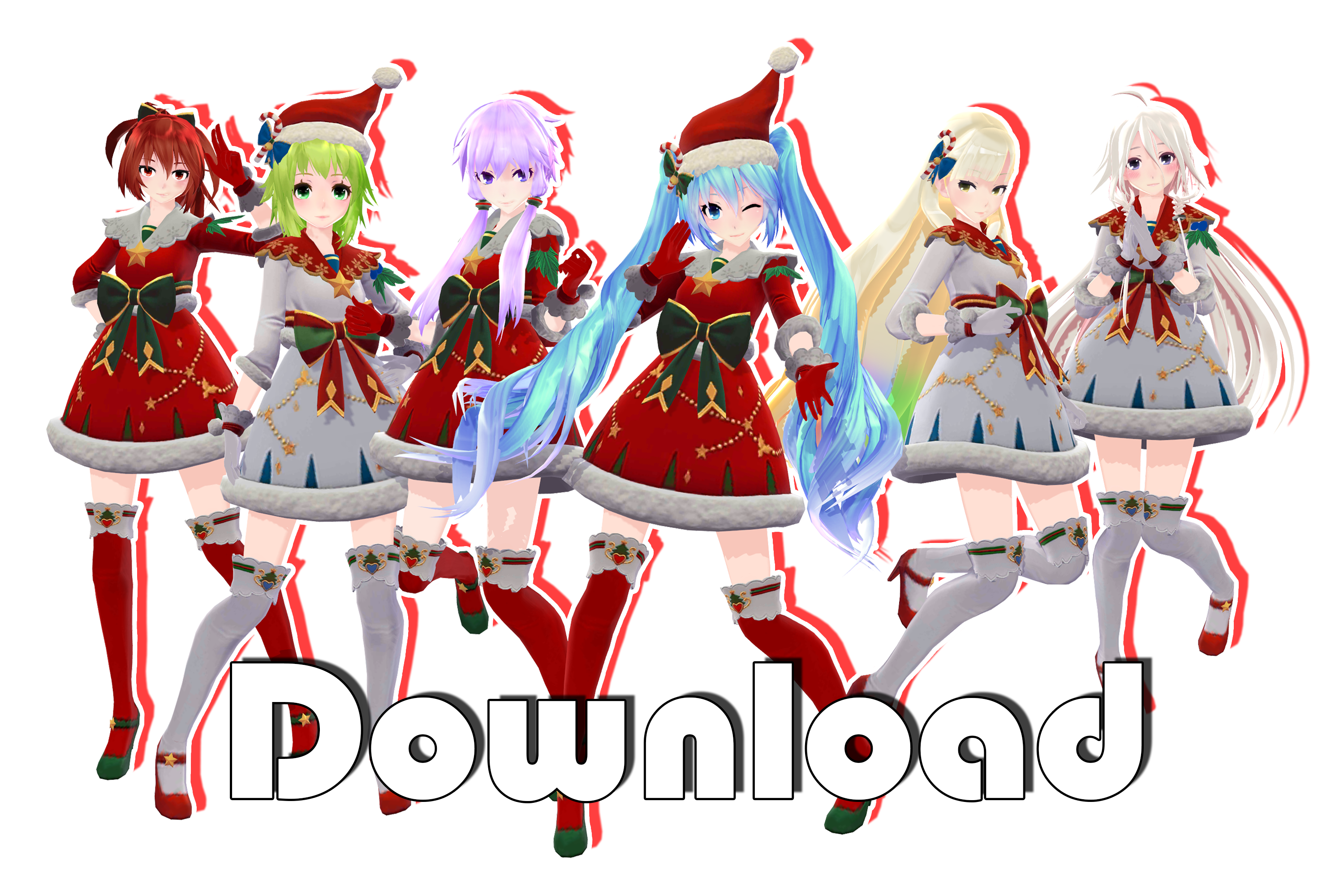 [Christmas Gift] TDA Christmas Pack 2018 - MMD DL by Meennie46 on ...