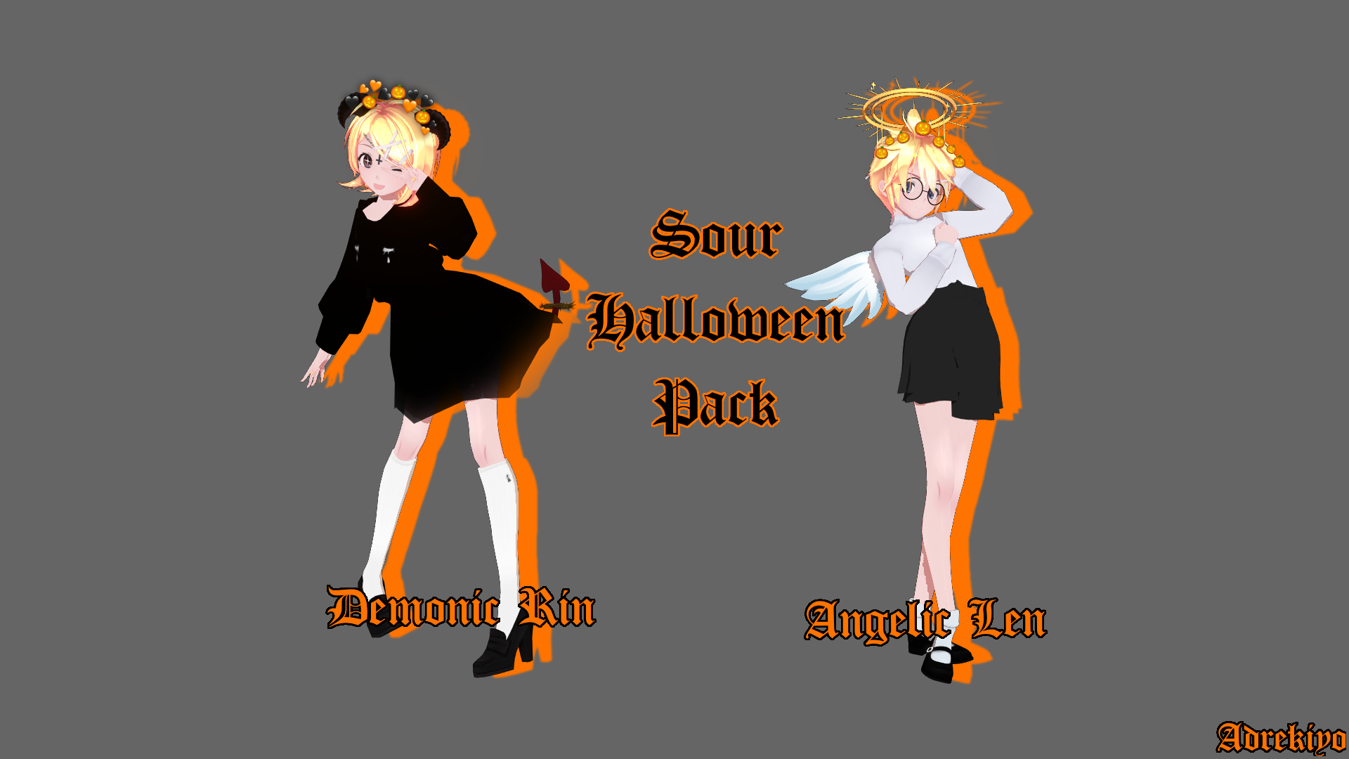 [MMD//DL] Sour RinLen Halloween Pack by adrekiyo on DeviantArt