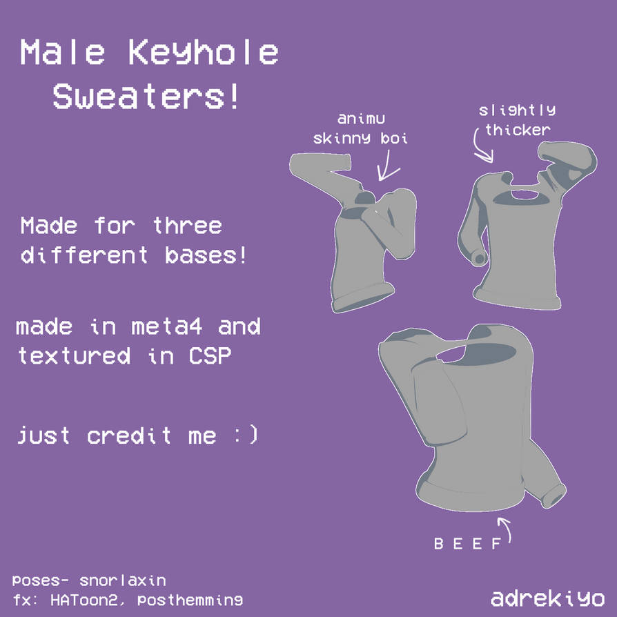 [MMD//DL] Male Keyhole Sweaters by adrekiyo on DeviantArt
