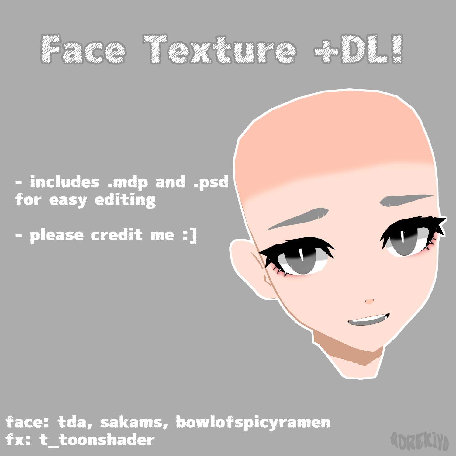[mmd//dl] basic face texture by adrekiyo on DeviantArt