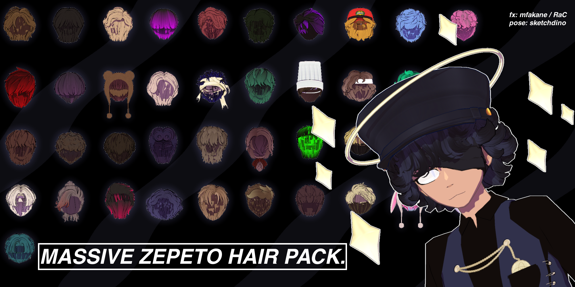 [mmd//dl] zepeto male hair pack by adrekiyo on DeviantArt