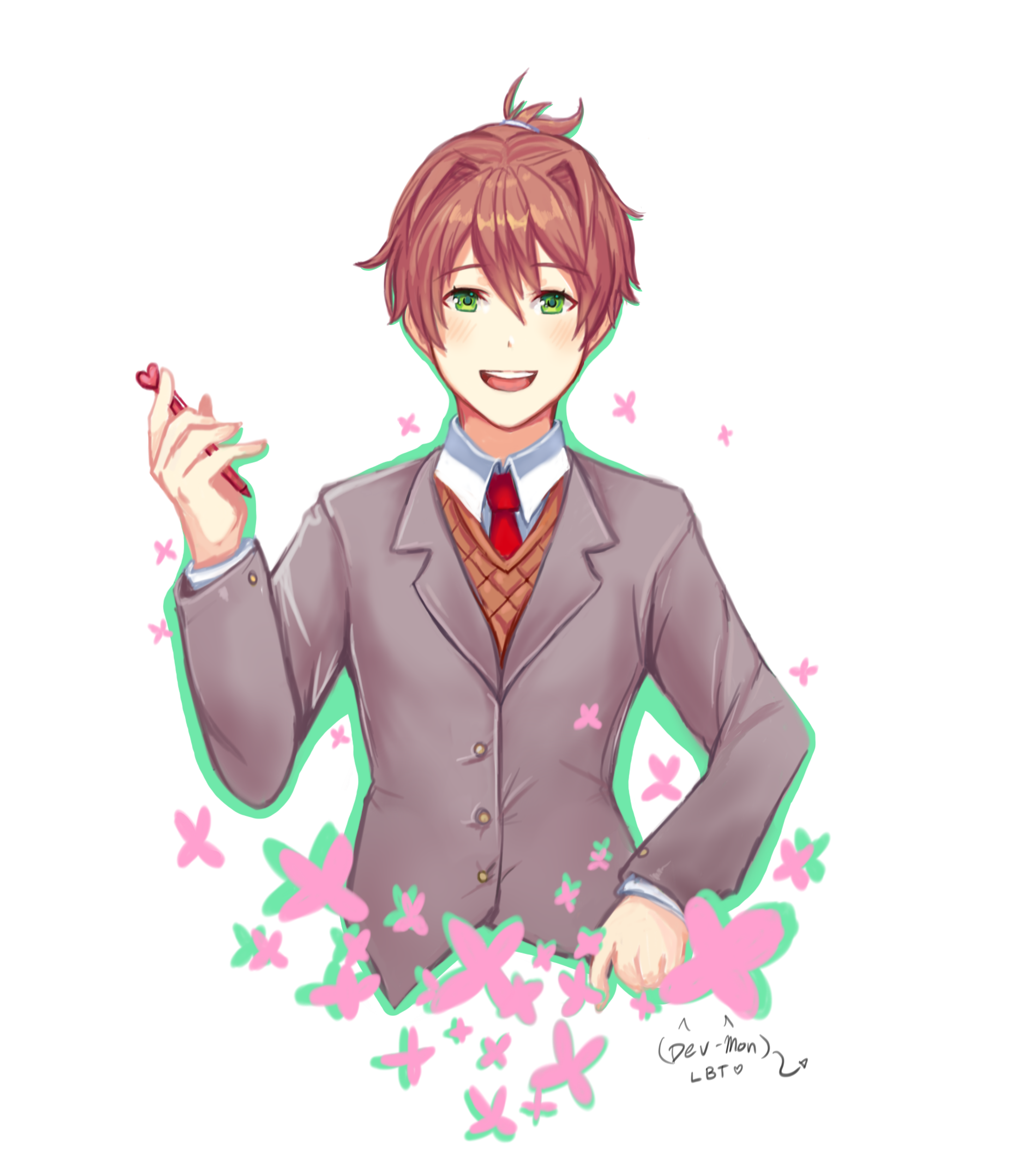 DDLC Monika by Lovebirdtreat on DeviantArt