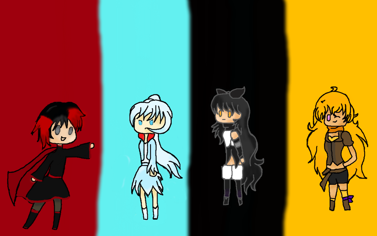 RWBY: Ruby, Weiss, Blake, Yang by dinogrl on DeviantArt