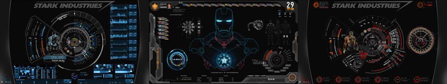 SHIELD+JARVIS UI 3 Displays by edreyes on DeviantArt