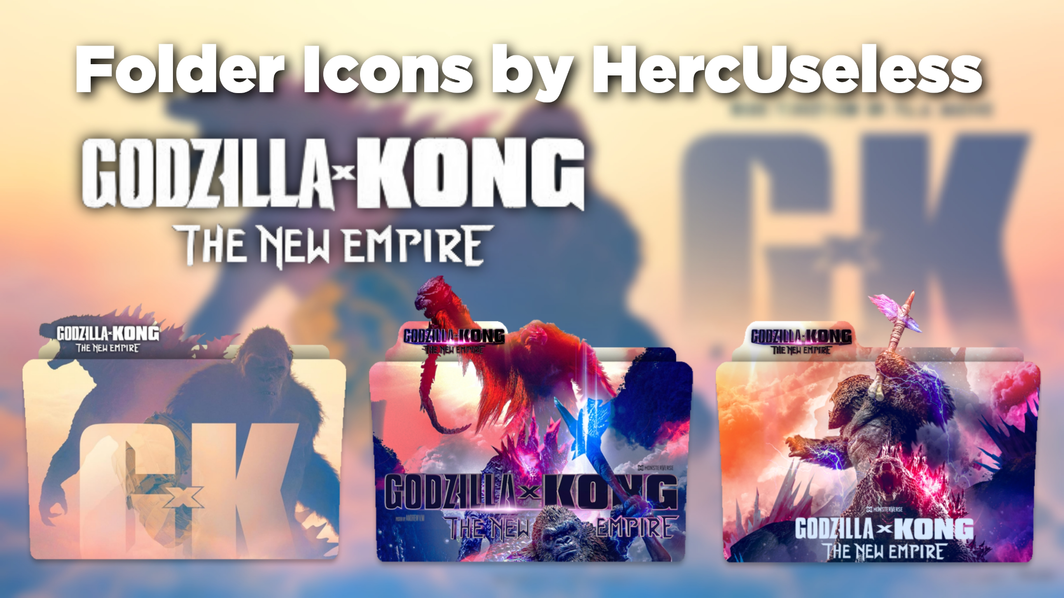 Godzilla x Kong Folder Icons by HercUseless on DeviantArt