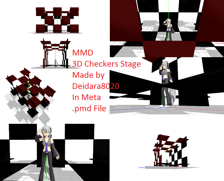 [MMD] 3D Checkers Stage Download by deidara8020 on DeviantArt