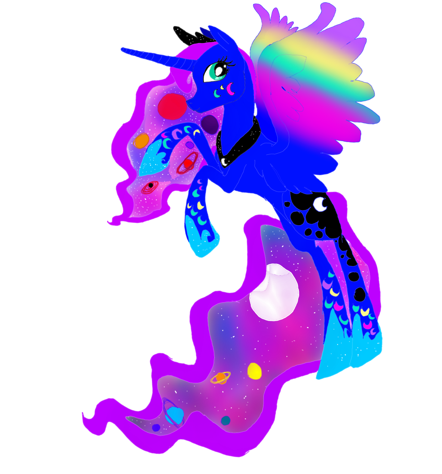 Rainbowfied Princess Luna by eel2004 on DeviantArt
