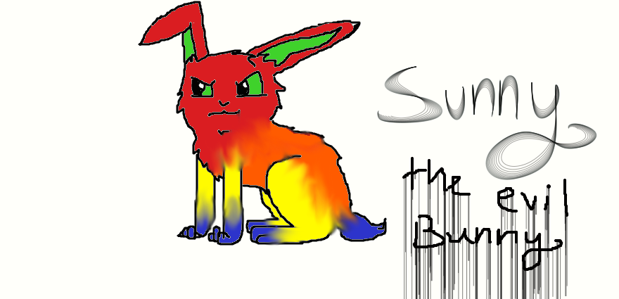 Sunny the evil bunny by ThatCreativeCat on DeviantArt