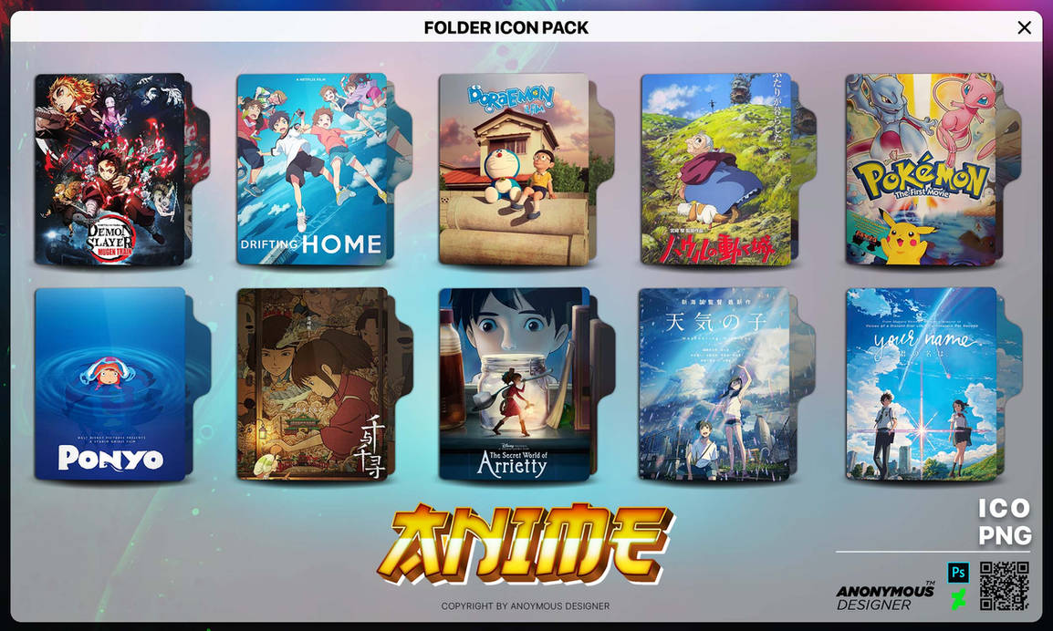Anime Folder Icons by Chamod6 on DeviantArt