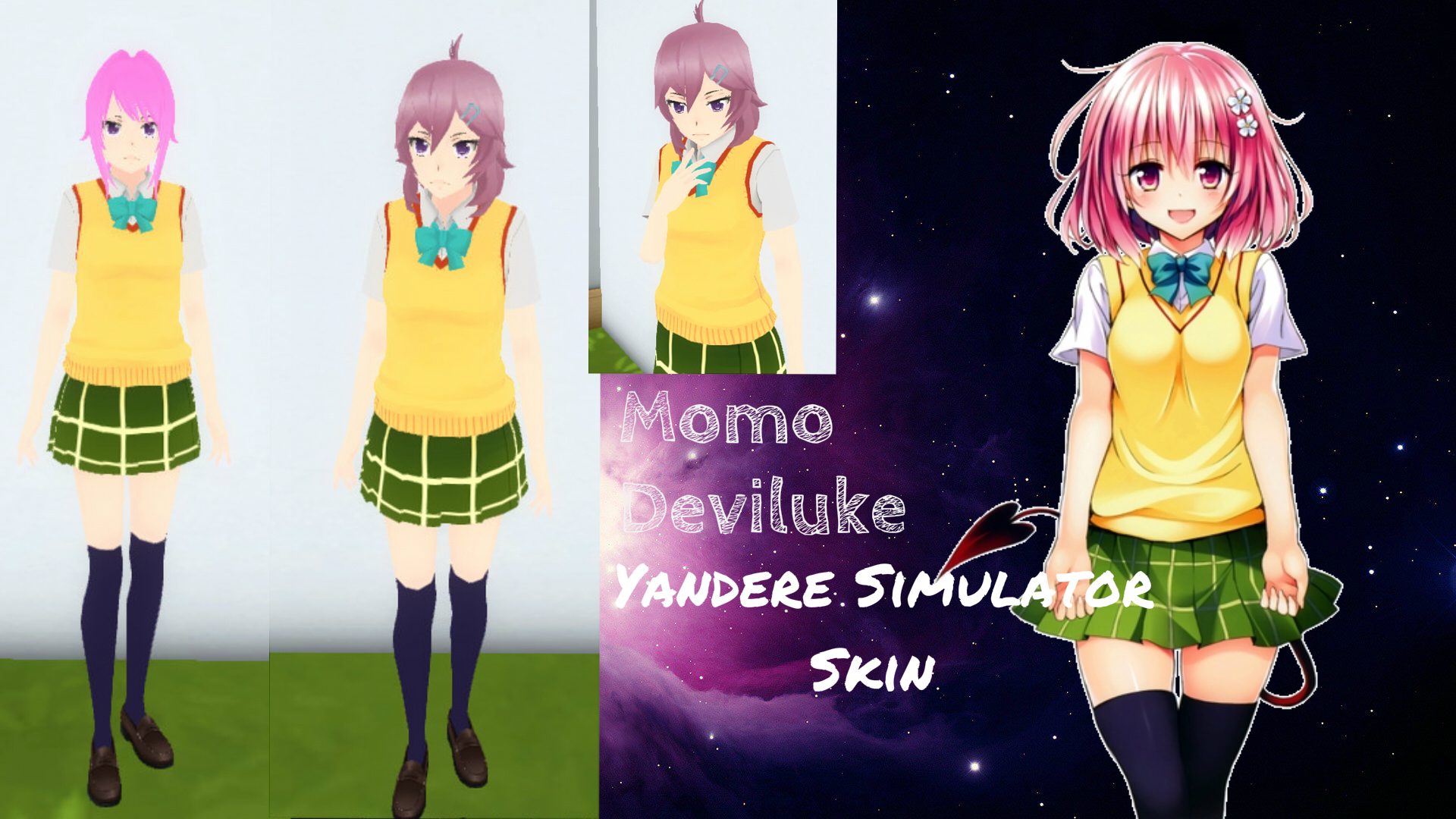 Momo Velia Deviluke Skin Yandere Simulator by NonaMiyu on DeviantArt