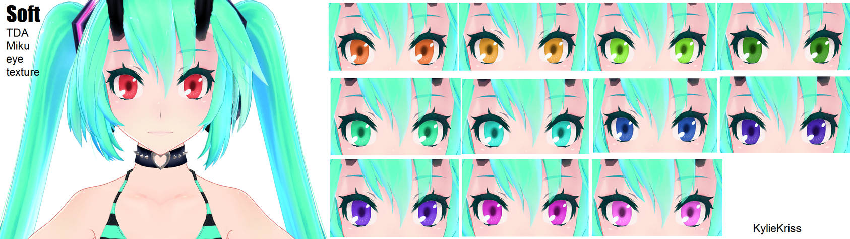 TDA Miku Soft Eyes texture pack by KylieKriss on DeviantArt