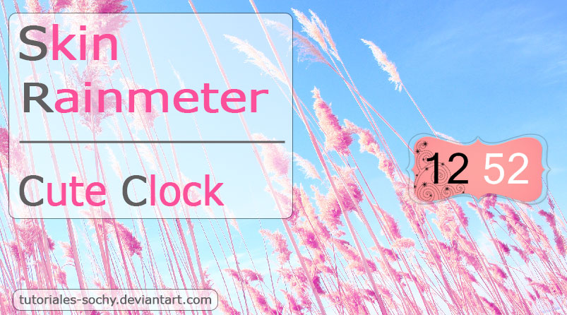 Skin for Rainmeter: Cute Clock by Tutoriales-Sochy on DeviantArt