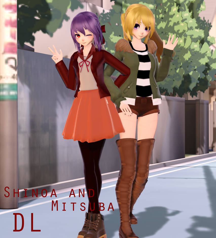 MMD Owari No Seraph Shinoa and Mitsuba Casual DL by ZKArti on DeviantArt