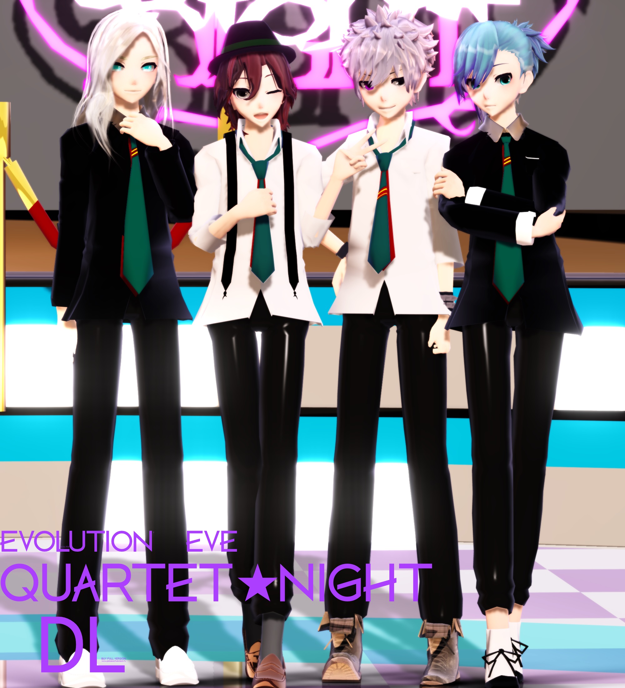 MMD Quartet Night Evolution Eve DL [Down] by ZKArti on DeviantArt