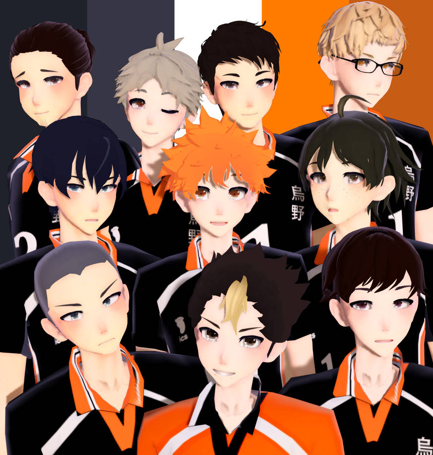MMD x Haikyuu!! Karasuno Model Pack Download by ZKArti on DeviantArt