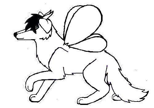 Free Fairy Dog Lineart by Azrael-no-Mikoto on DeviantArt