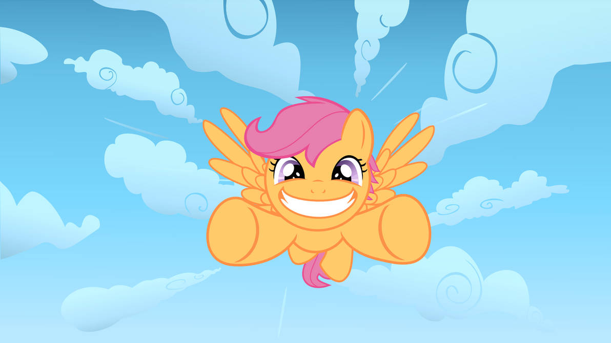 Scootaloo soaring by Serendipony on DeviantArt