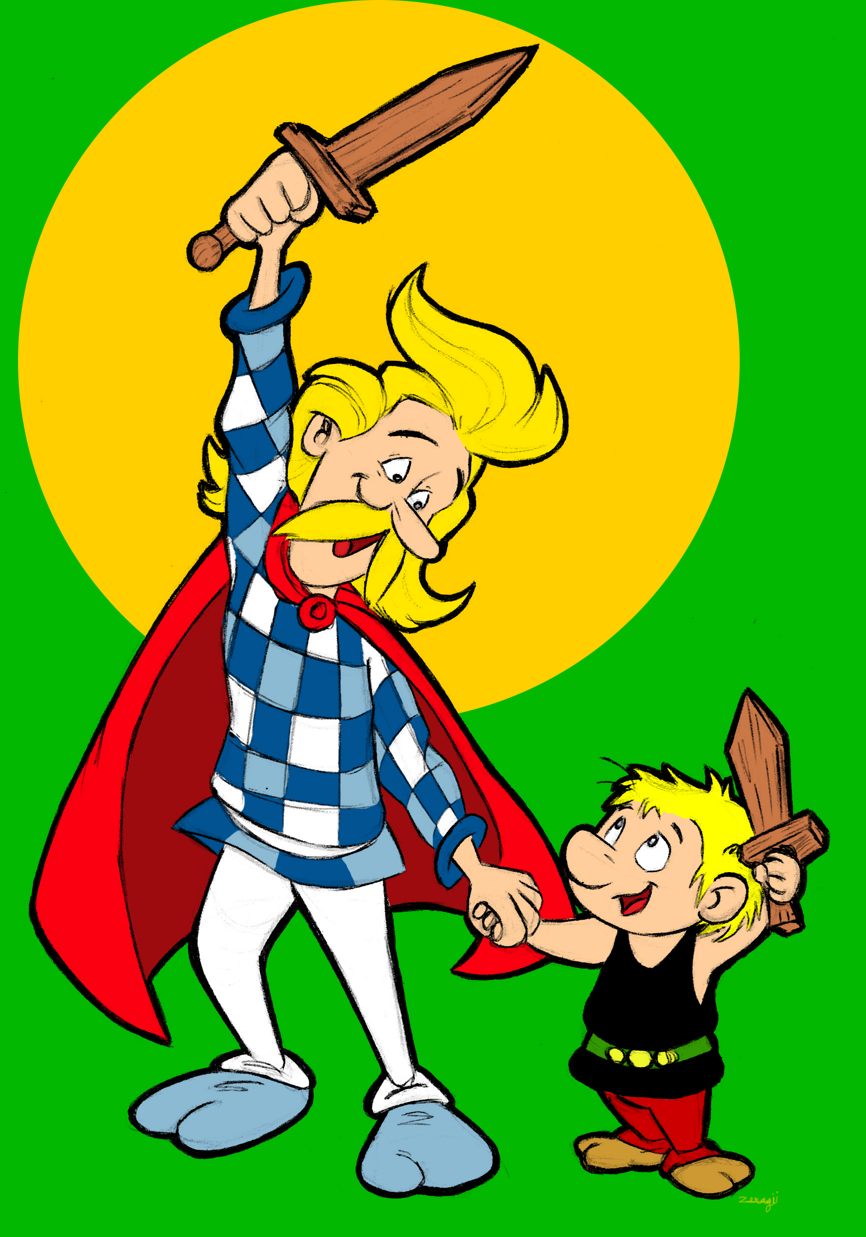 Cacofonix and Little Asterix by Zeragii on DeviantArt