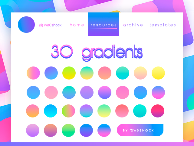 resources | 30 gradients by dollsch00l on DeviantArt