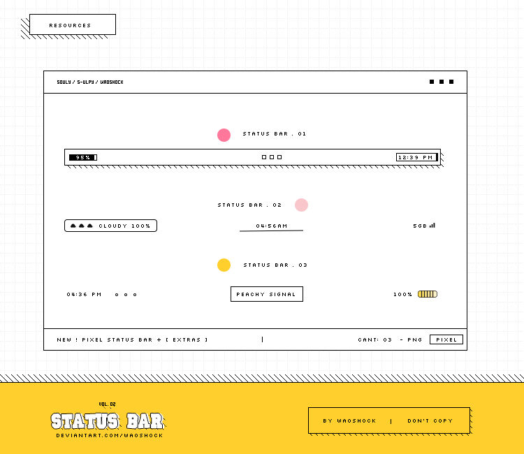 02 | PIXEL STATUS BAR by dollshc00l on DeviantArt