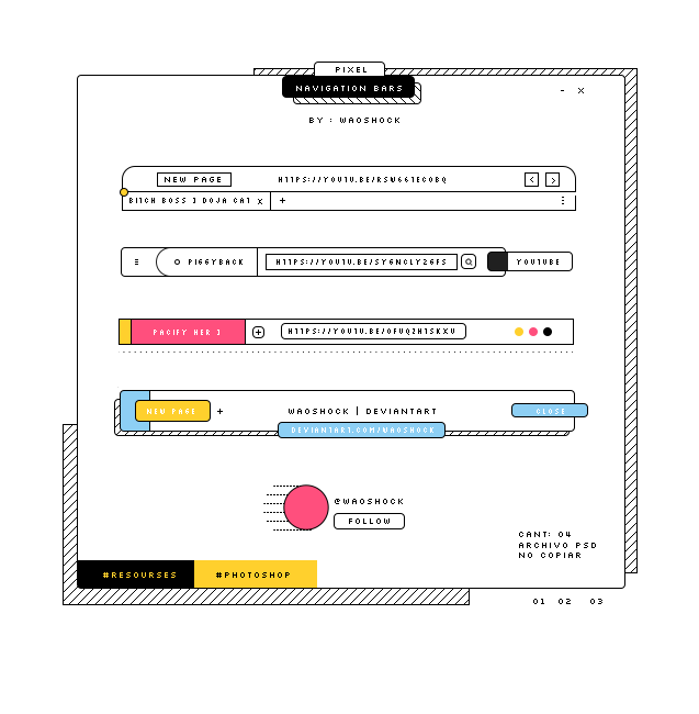 02 | pixel navigation bars by dollsch00l on DeviantArt