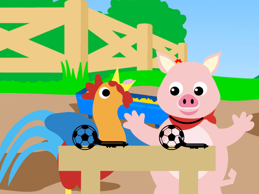 Rooster And Pig Are Sharing by Joshuababyeinstein on DeviantArt