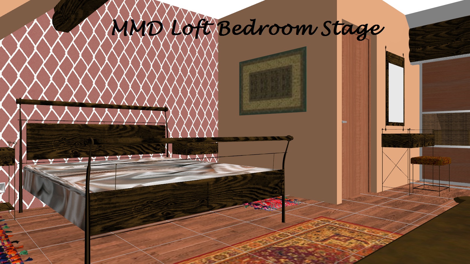 MMD Loft Bedroom Stage ~converted in sketchup~ by xXFrenchToastXx on ...